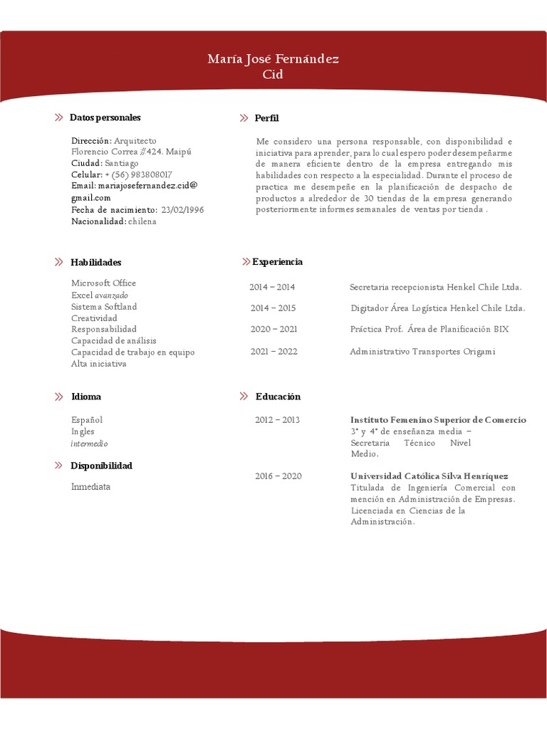 CV Maria Jose Fernandez Cid | PDF