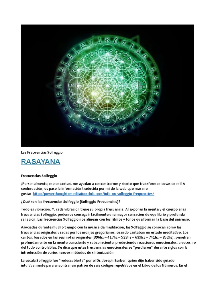 Las Frecuencias Solfeggio ORIGINAL | PDF | Frecuencia | Intervalo (música)