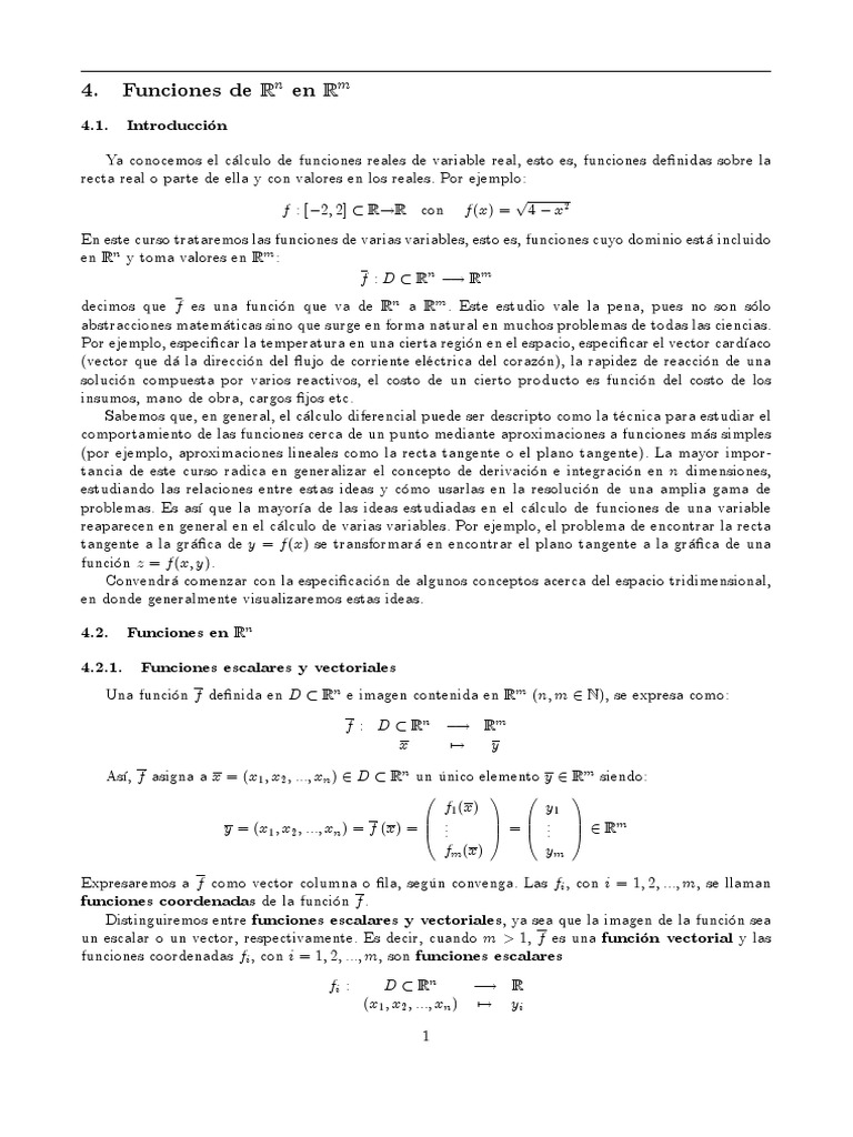 01 Funciones | PDF | Espacio vectorial | Norma (Matemáticas)