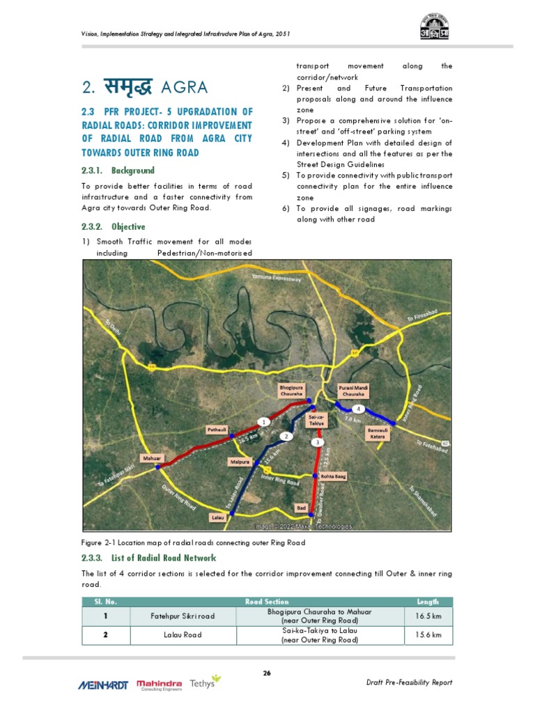 A Comprehensive Plan for Improving Mobility and Connectivity in Agra ...