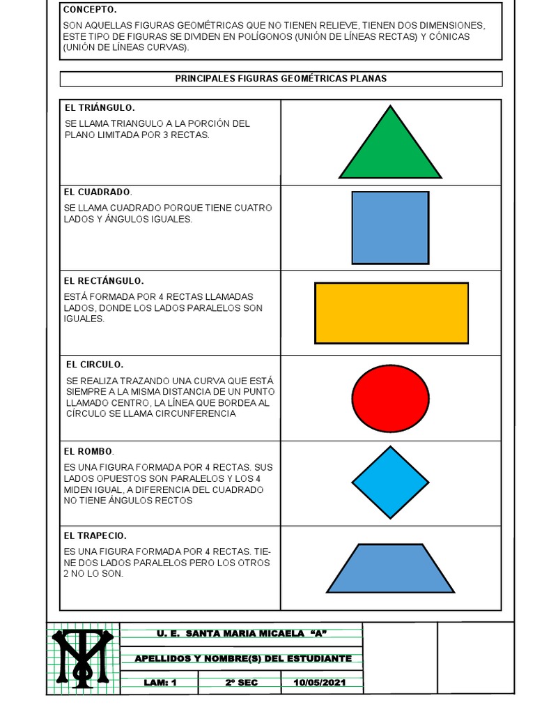 Figuras Geométricas Planas y Sus Características | PDF | Tecnología