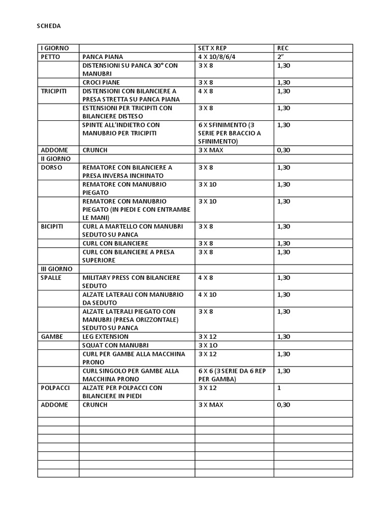 Scheda Palestra | PDF