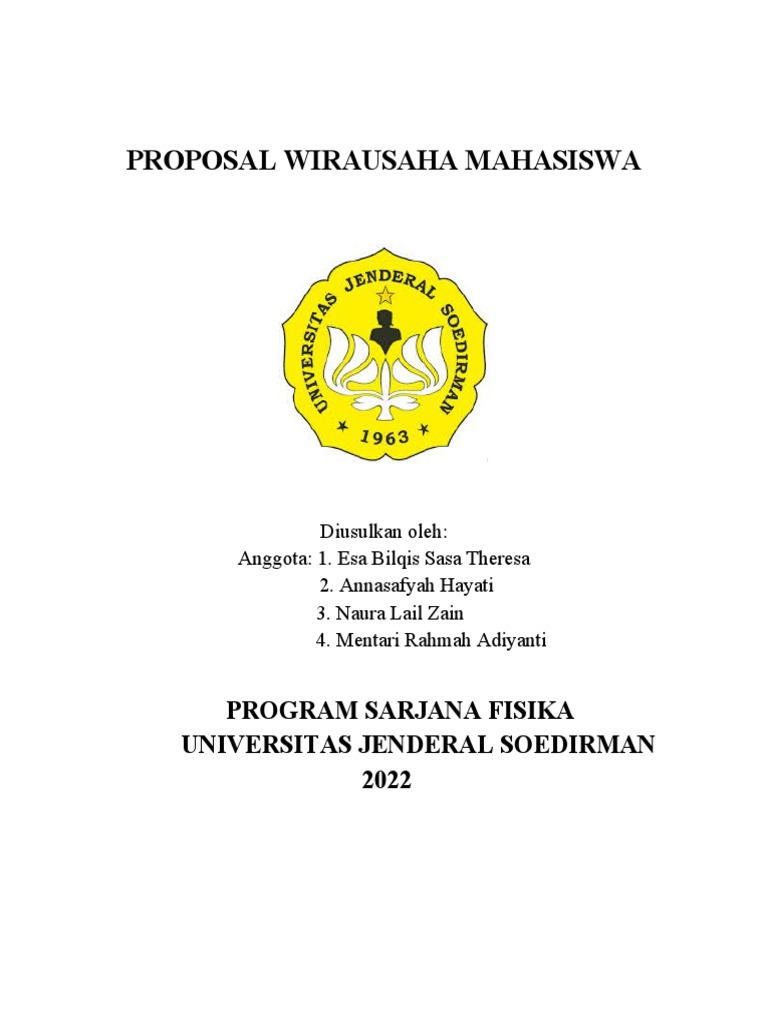 Proposal Wirausaha Kuliner Mahasiswa | PDF | Bisnis
