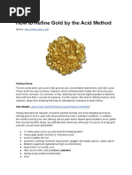 Gold Refining Using Aqua Regia Process | PDF | Nitric Acid | Chemical ...