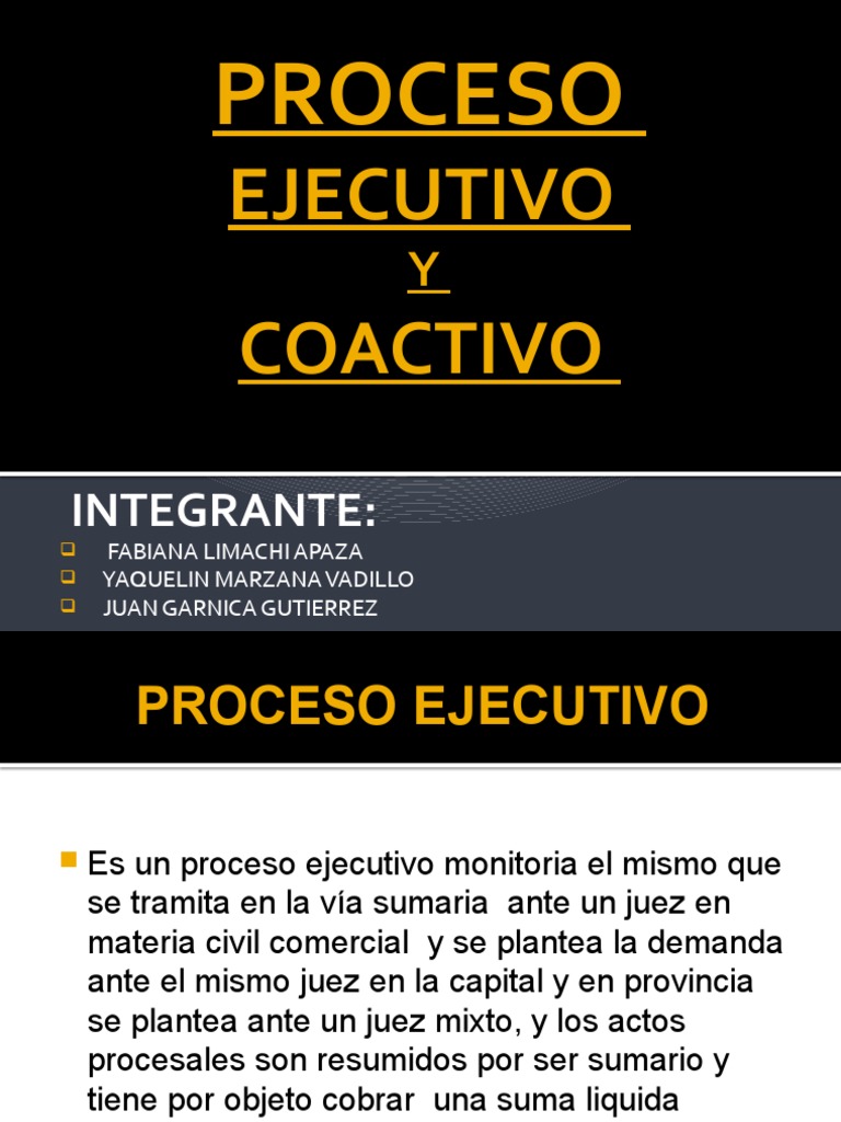 Expocision Proceso Ejecutivo Coactivo | PDF