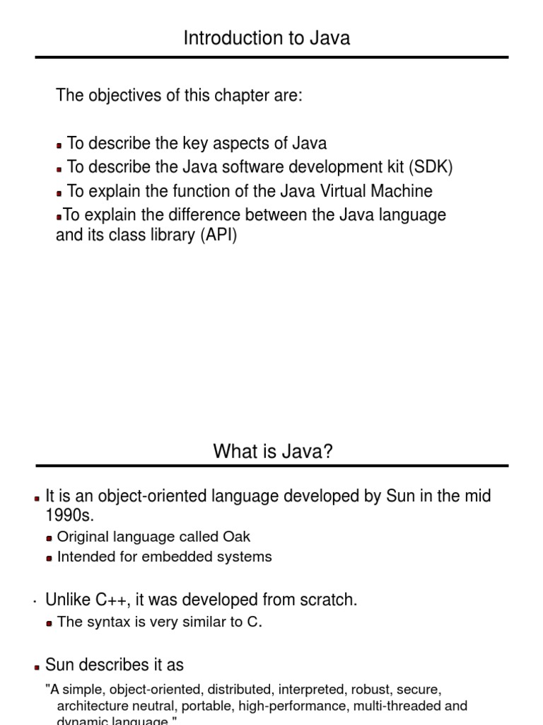 Ch1introduction Pdf Download Free Pdf Java Programming Language Java Virtual Machine