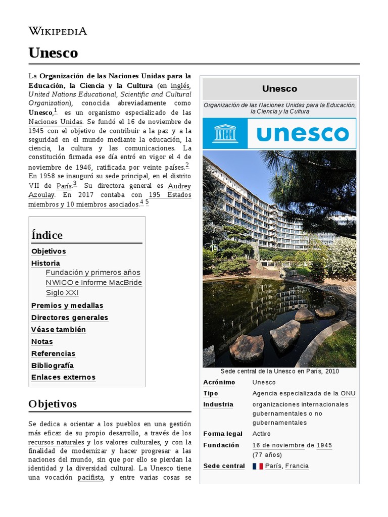Unesco | PDF | Unesco | Relaciones Internacionales