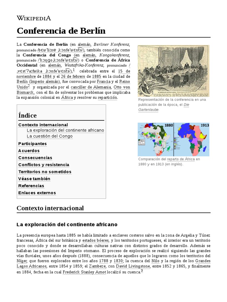 Conferencia de Berlín | PDF | Políticas globales | África