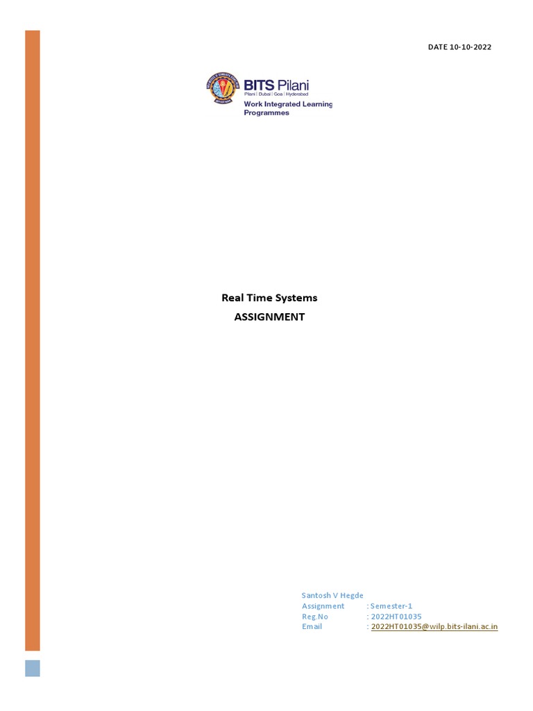 Santosh V Hegde-2022HT01035-ESZG553 RTS | PDF | Computer Hardware | Applied Mathematics