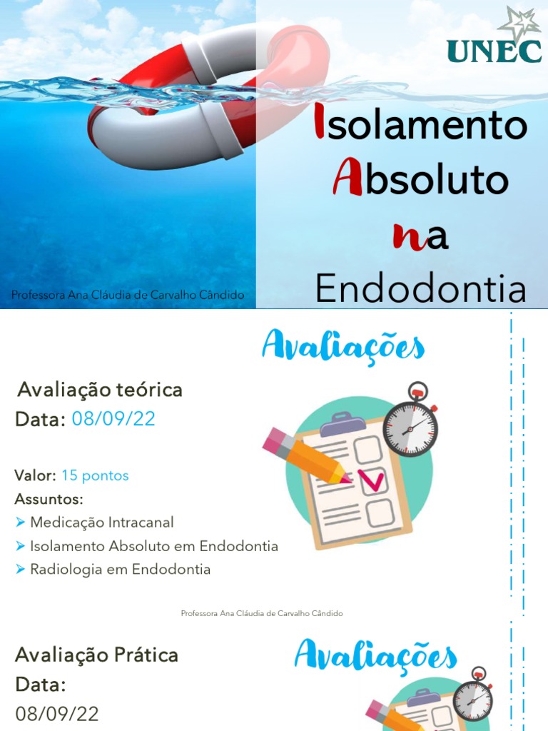 AULA 3 - Isolamento Absoluto Na Endodontia PDF | PDF | Medicina Clínica ...
