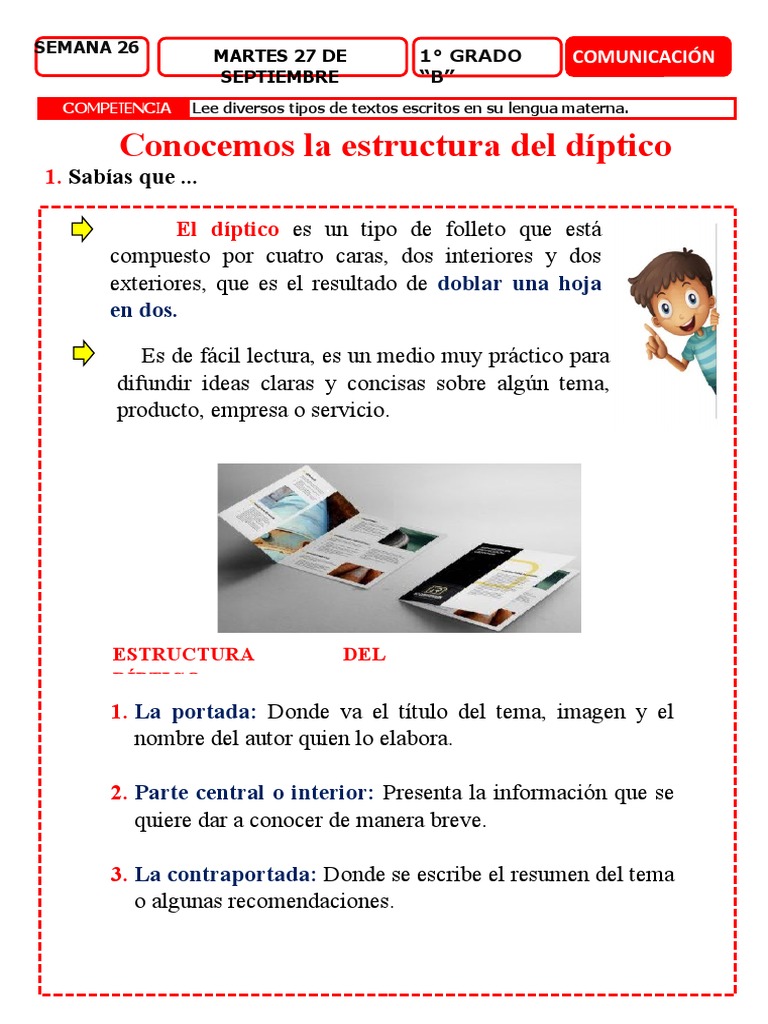 Semana 26 - CONOCEMOS LA ESTRUCTURA DEL DIPTICO | PDF