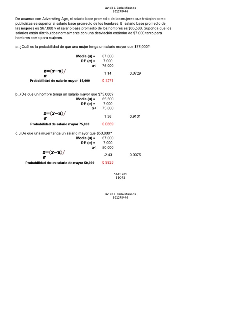 Prueba 4 Stat 201 | PDF