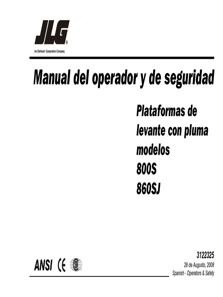 Manual JLG 860SJ | PDF | Soldadura | Construcción