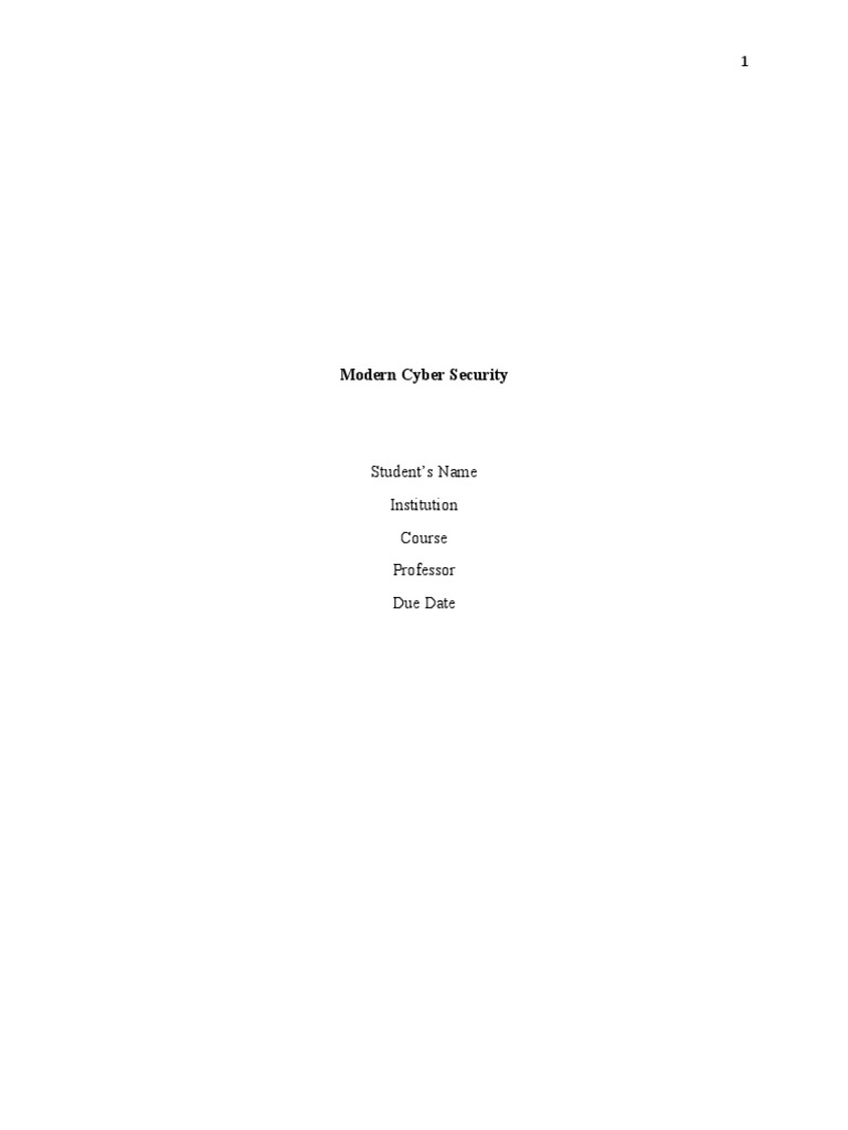 Cyber Security Pdf Security Computer Security