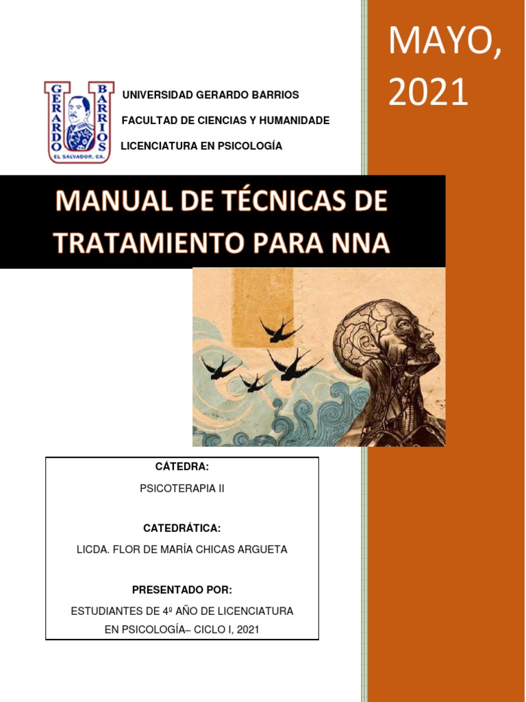 Manual de Técnicas de Tratamiento para NNA PDF | PDF | Pensamiento | Sicología