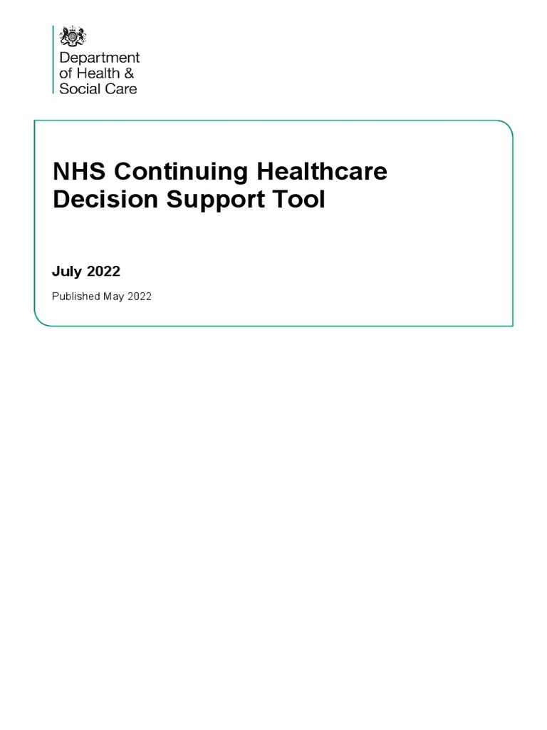 NHS Continuing Healthcare Decision Support Tool: July 2022 | PDF ...