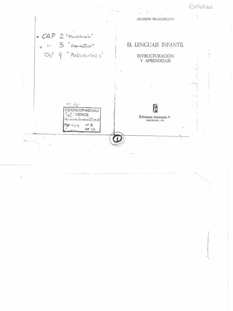 Francescato. El Lenguaje Infantil. | PDF
