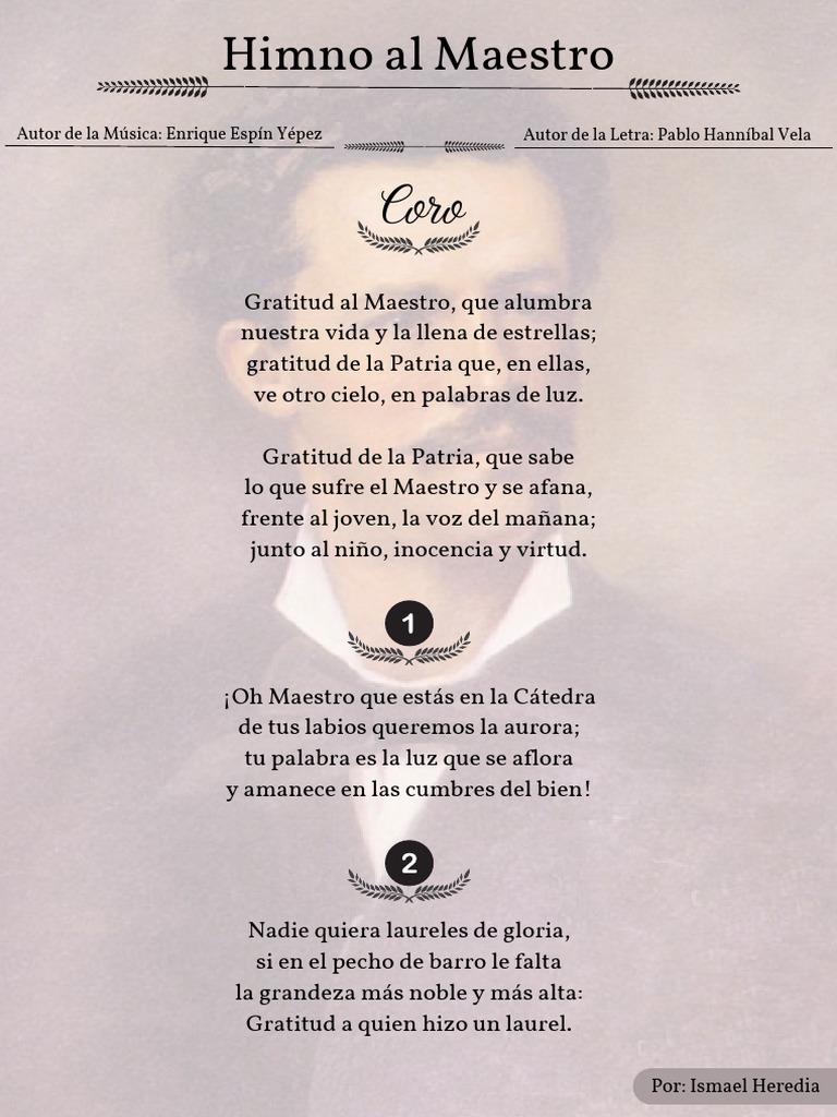 Himno al Maestro: Un homenaje poético a la labor y el impacto de los ...