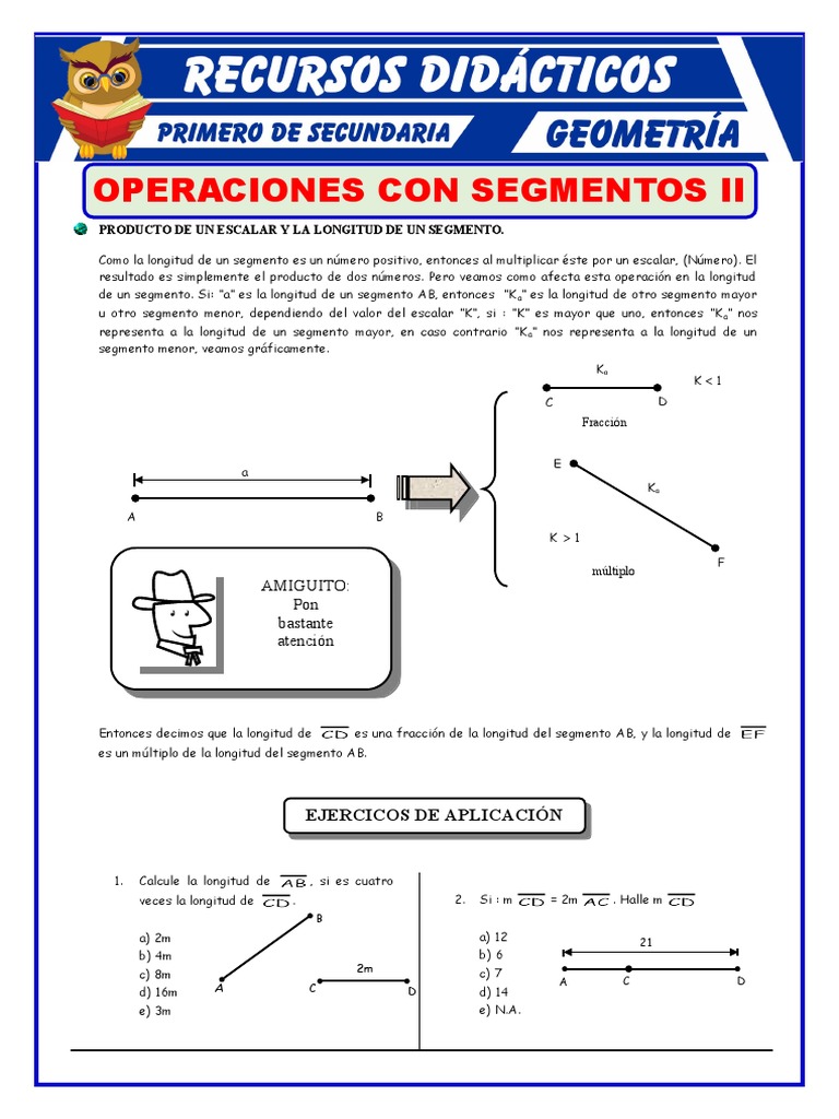 Operaciones Con Segmentos Ii: Amiguito: Pon Bastante Atención | PDF | Polígono | Matemática ...