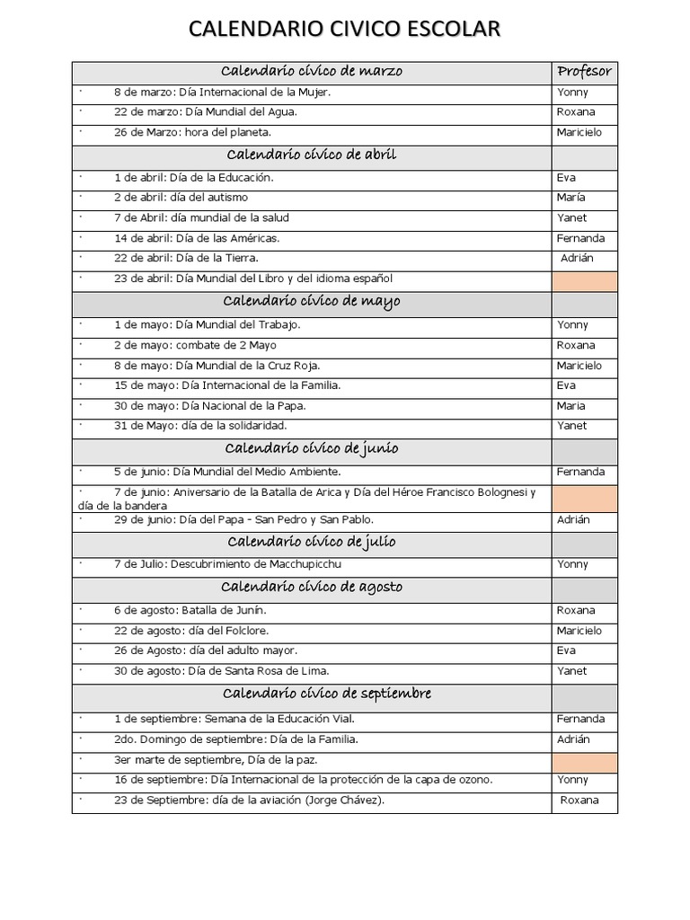 Calendario 2003 | PDF | Maestros