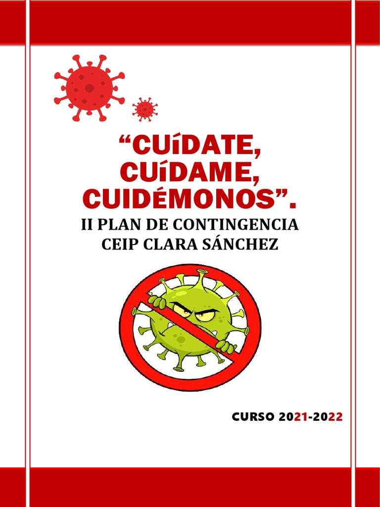 CUÍDATE, CUÍDAME, CUIDÉMONOS. Plan de Contingencia CEIP Clara Sánchez | Descargar gratis PDF ...