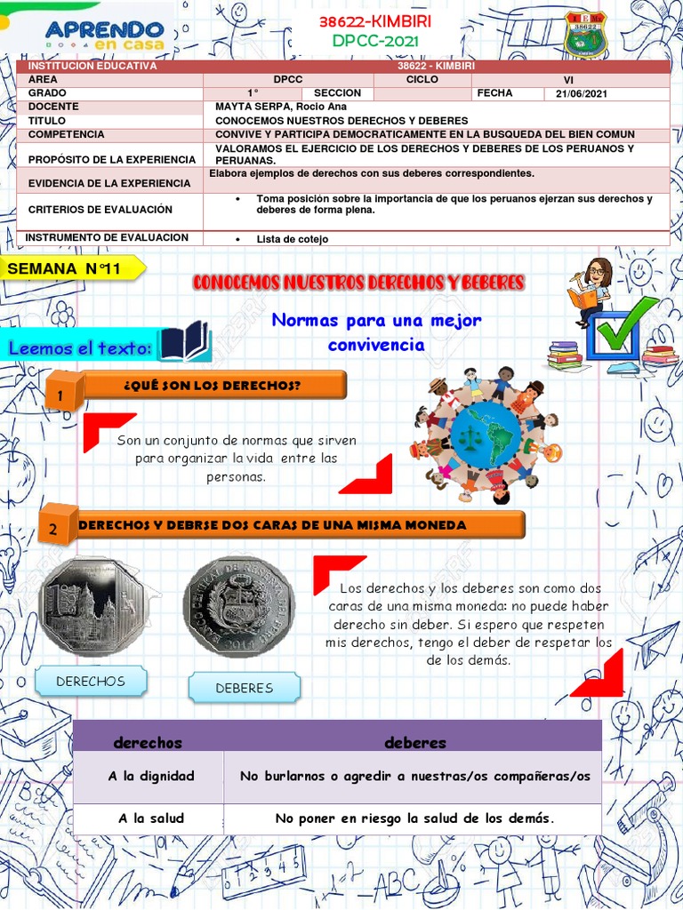 SESION1-DPCC--EDA-N°4-1°SEC | PDF