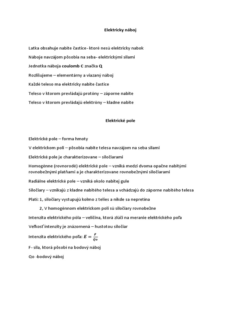 Elektricky Náboj | PDF
