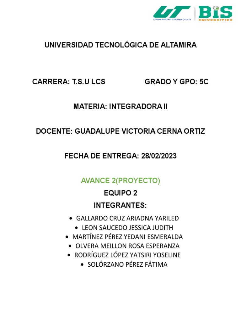 INTEGRADORA II - Eq2 - AVANCE | PDF | Economias