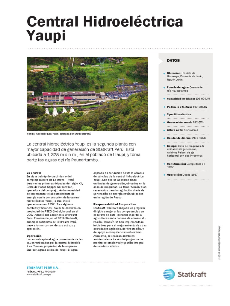 Yaupi Espanol | PDF | Hidroelectricidad | Perú