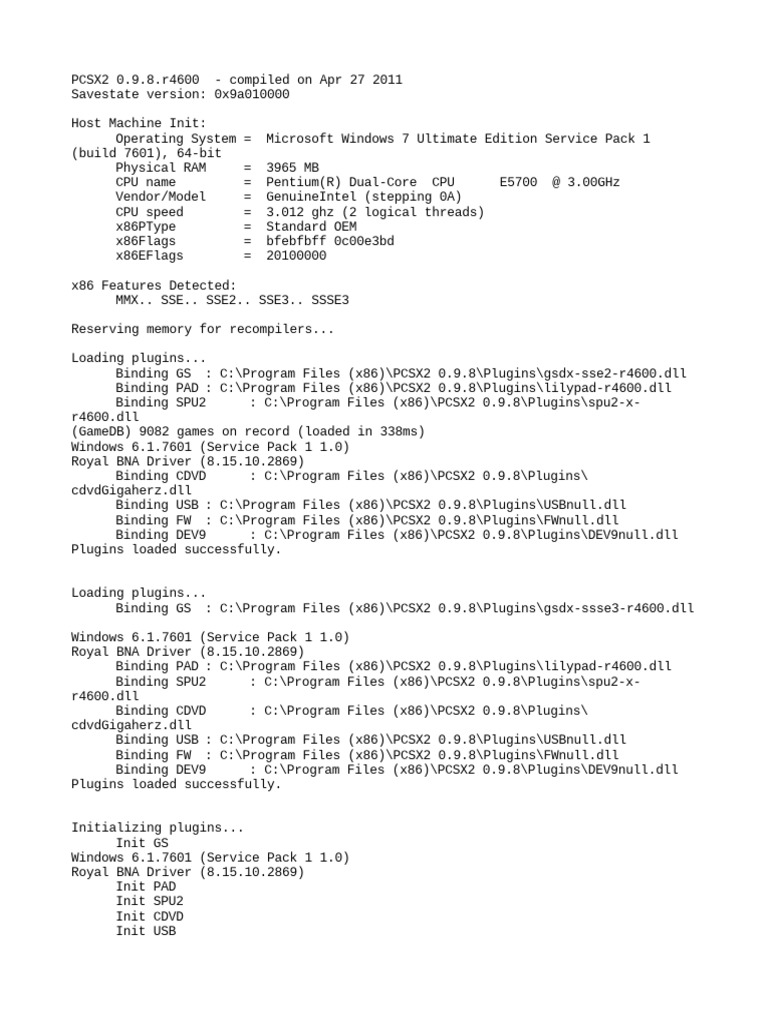 Emu Log | Download Free PDF | Booting | Computer Hardware