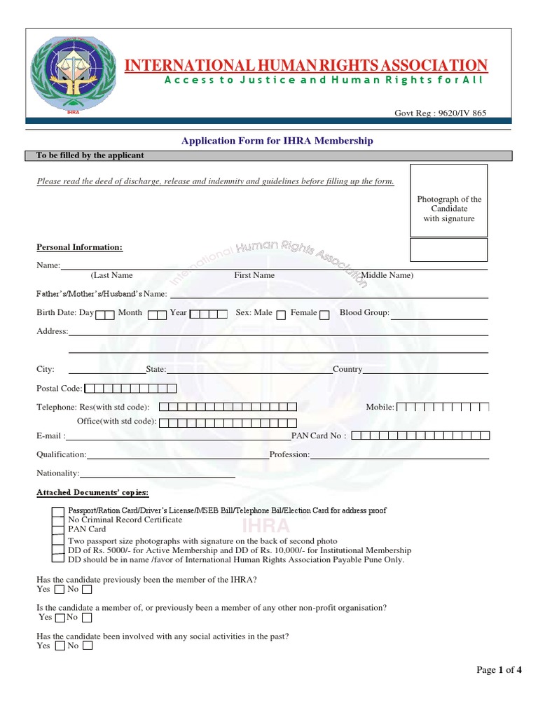 Ihra Application Edited Application | PDF | Breach Of Contract | Civil ...