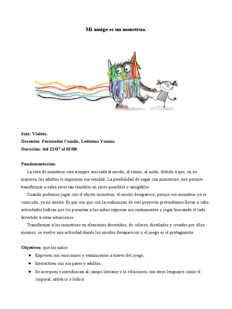 Mi Amigo Es Un Monstruo | PDF