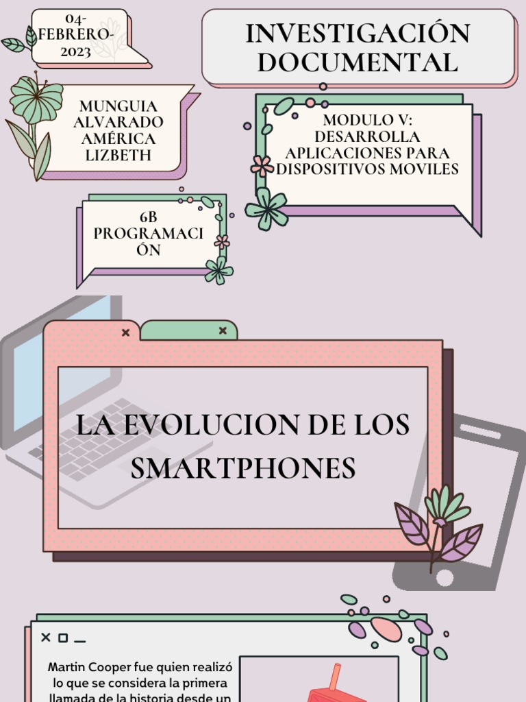 Inv. Documental La Evolución de Los Smartphones | PDF | Smartphone | Teléfonos móviles