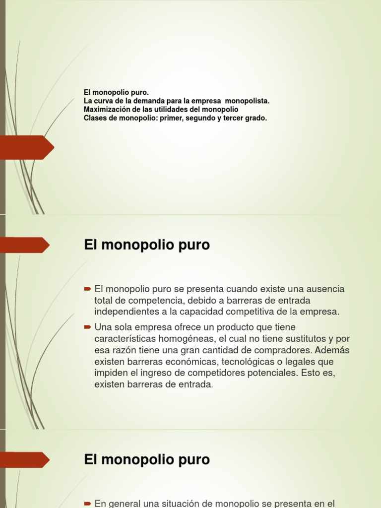 14 El Monopolio Puro | PDF | Monopolio | Mercado (economía)