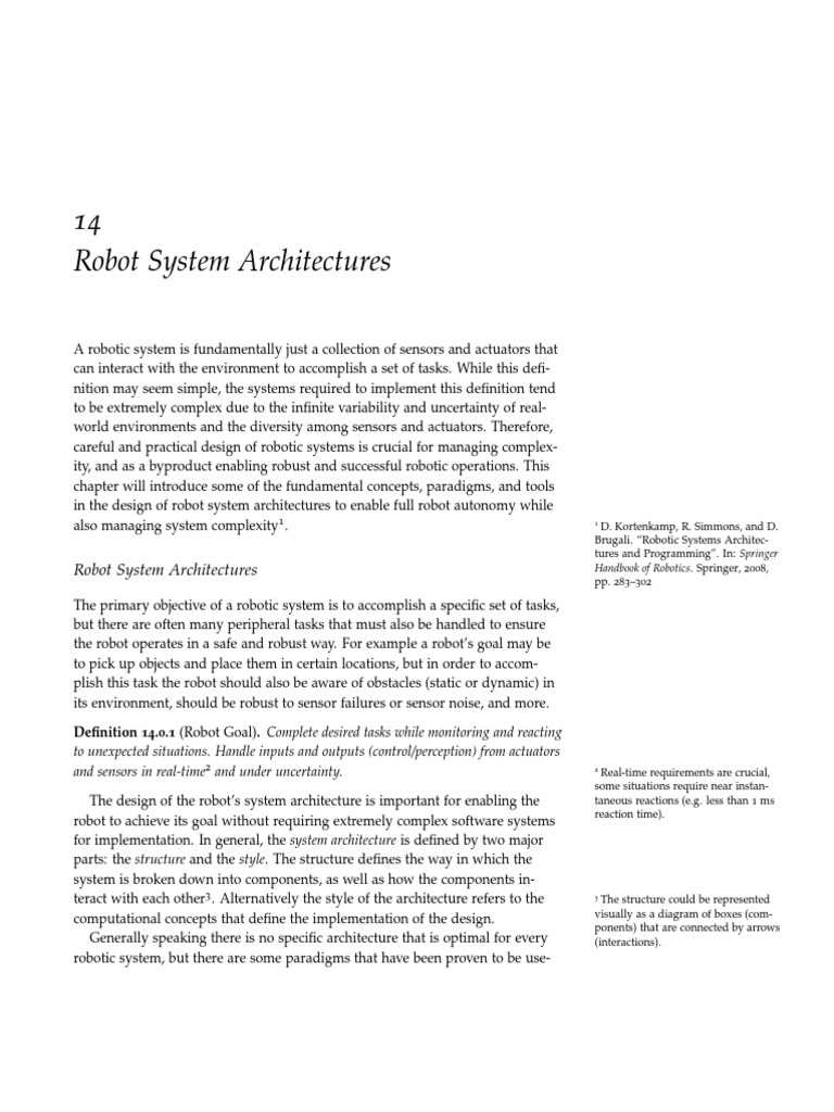 Lecture 14 Pdf Robotics System