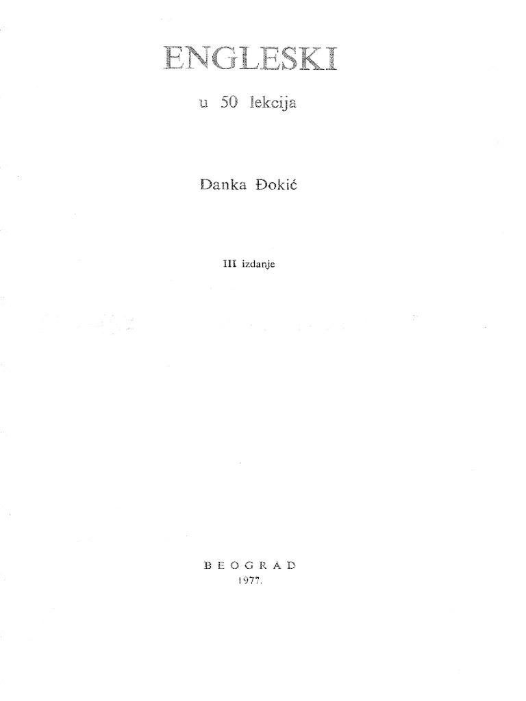 ENGLESKI-u-50-Lekcija Lekcija 1 | PDF