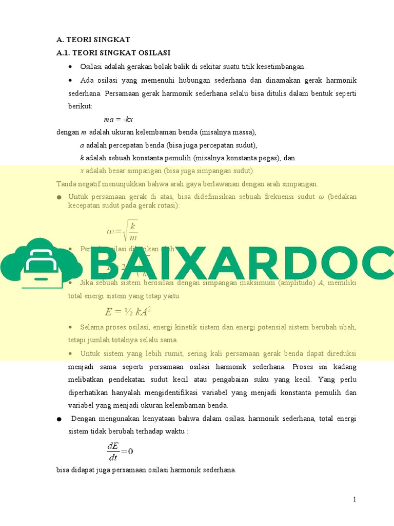6 Osilasi Dan Gravitasi | PDF