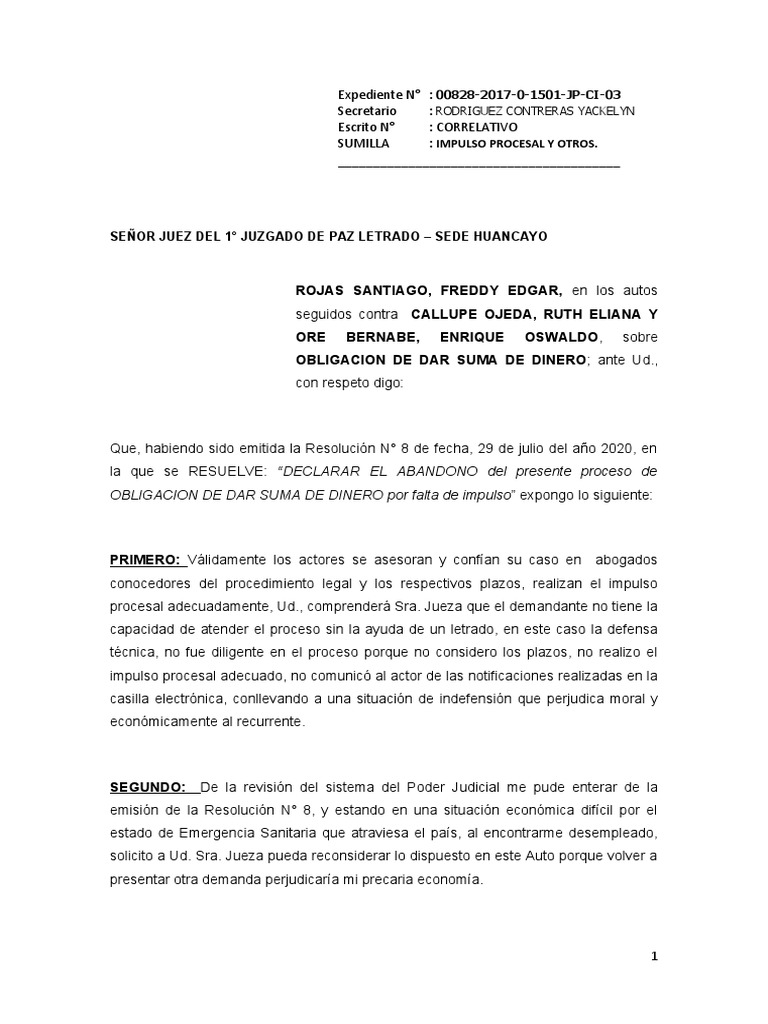 Impulso Procesal y Otros | PDF | Separación de poderes | Justicia