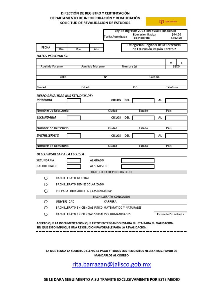 Fomato Revalidaciones | PDF