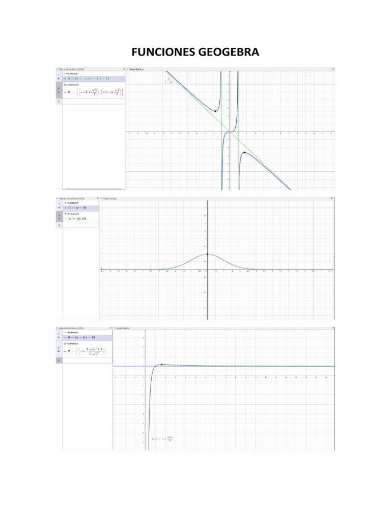 Funciones Geogebra | PDF