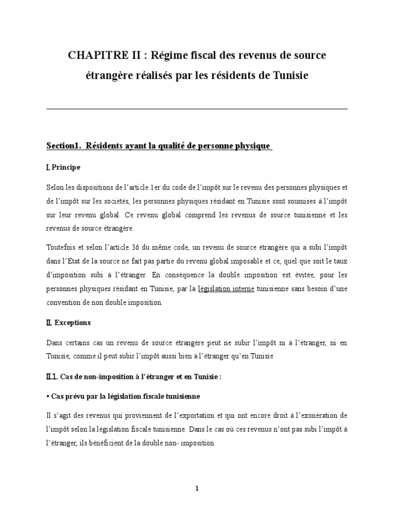 Chapitre 2 M2 | PDF | Double imposition | Impôts