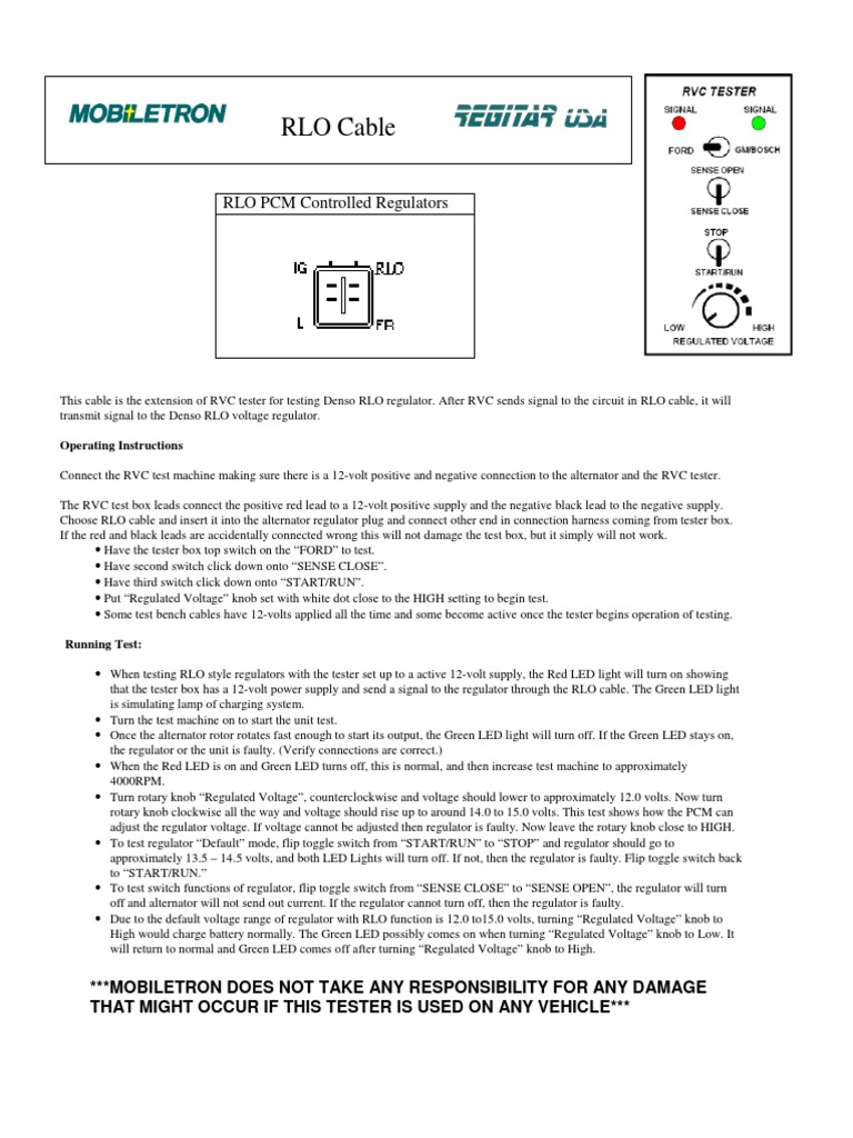 RLO Cable | PDF | Switch | Electronic Engineering