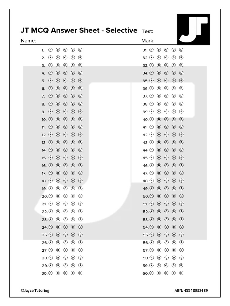 JT - Question Sheet 1 | PDF