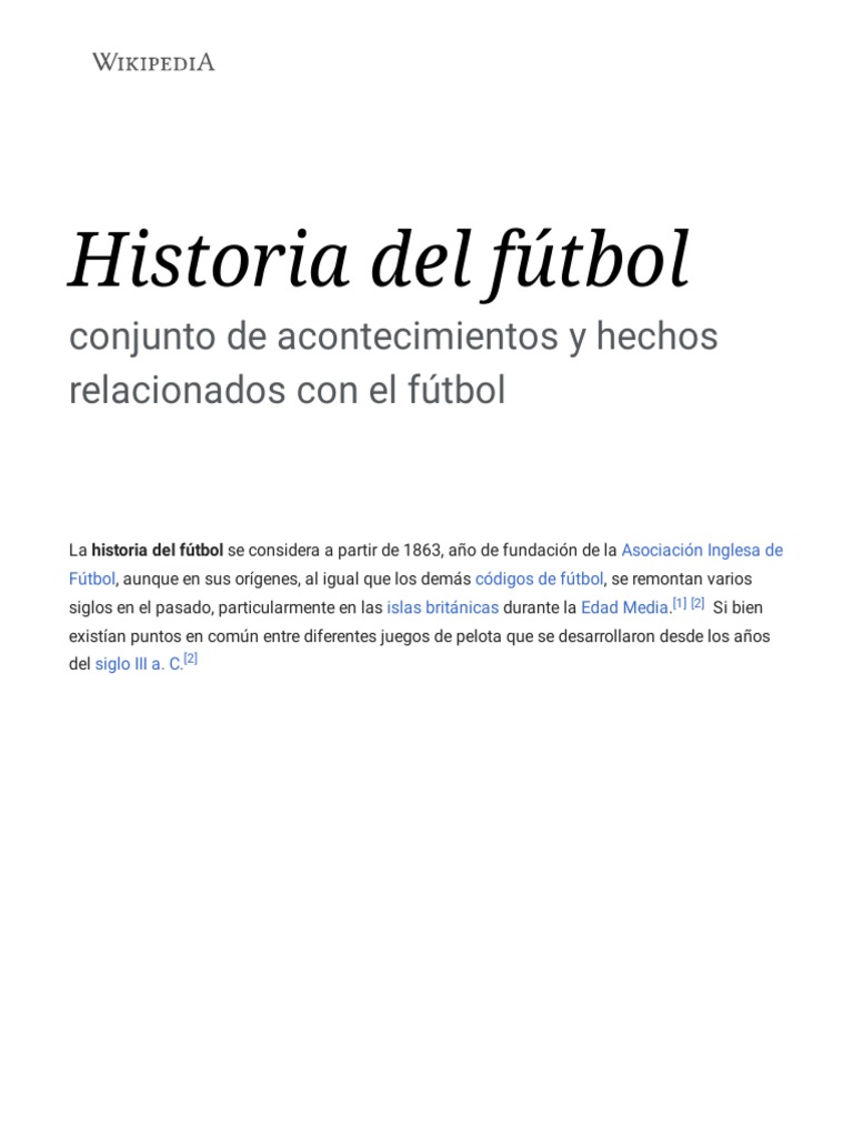 Orígenes y evolución del fútbol | PDF