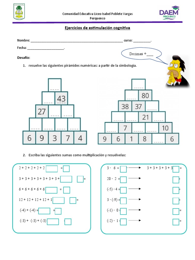 Ejercicios EC. 2 - 8 Básico | PDF