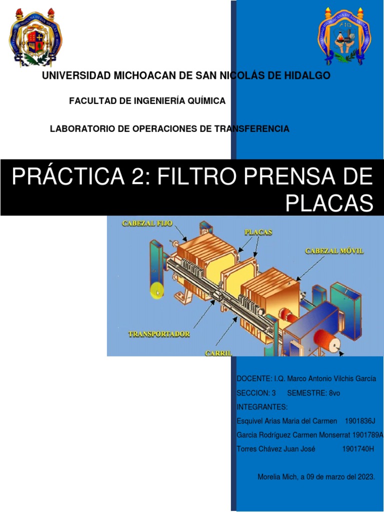 PRACTICA_NO.2_LAB_OPERACIONES_UNITARIAS | PDF | Filtración | Materiales