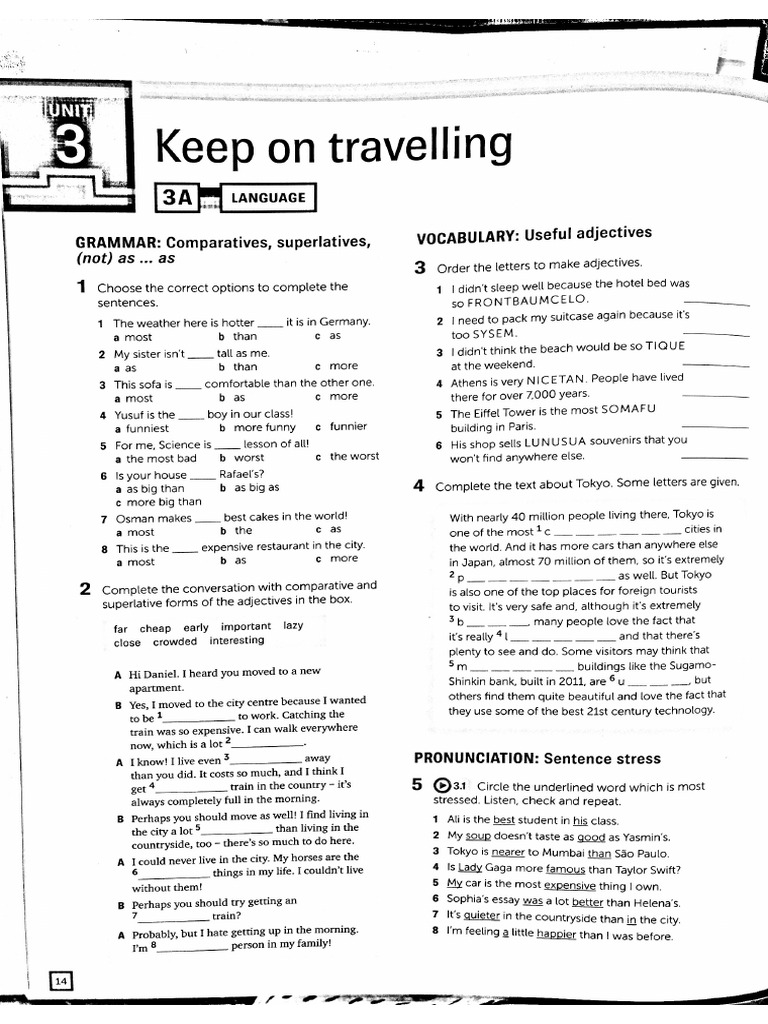 Personal Best B1+ - WB Unit 3 | PDF