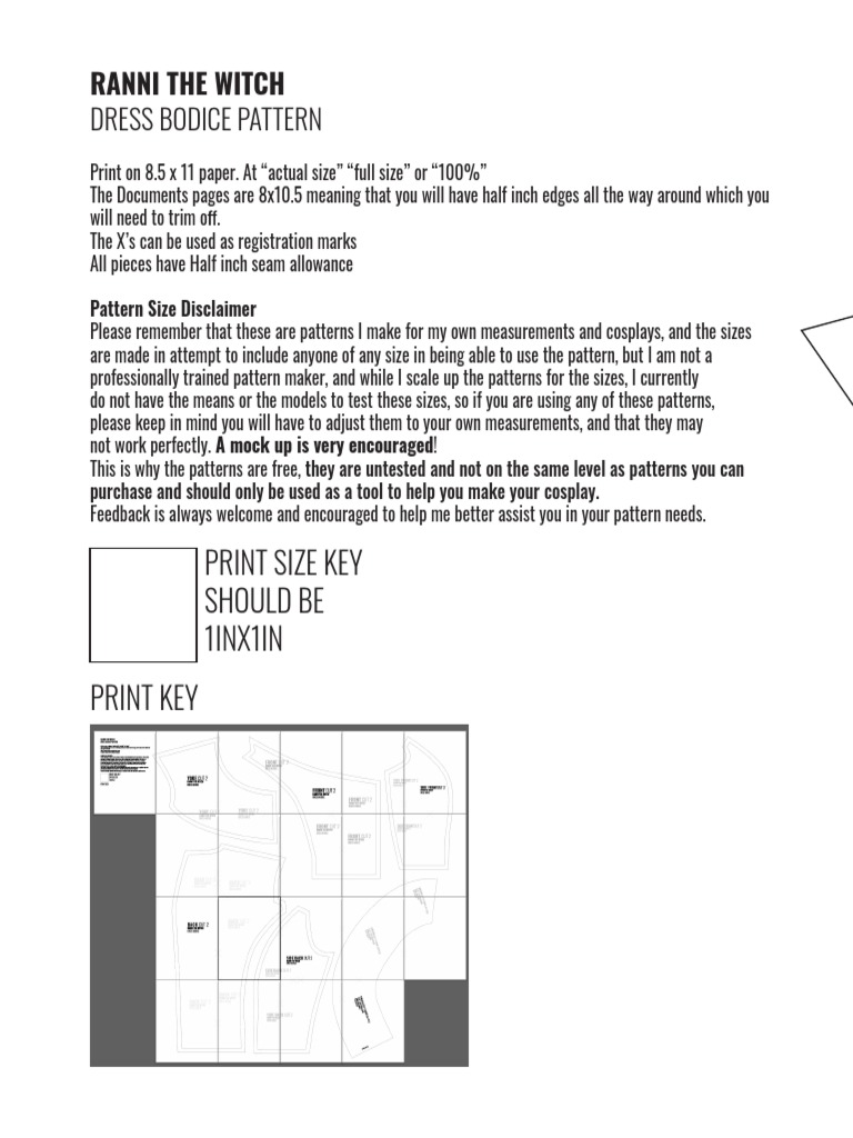 Ranni Dress Pattern (Size APPROX 54in Waist) | PDF | Design | Softlines ...