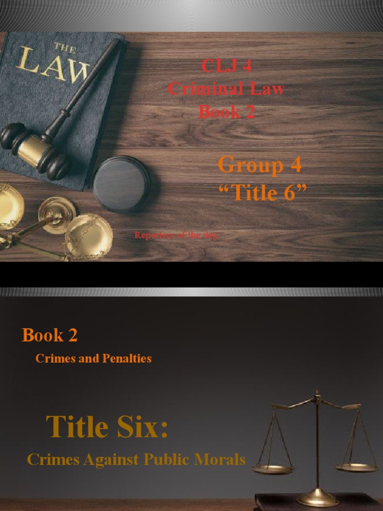 Criminal Law Book 2 of Revised Penal Code, Title-Six | PDF | Gambling ...