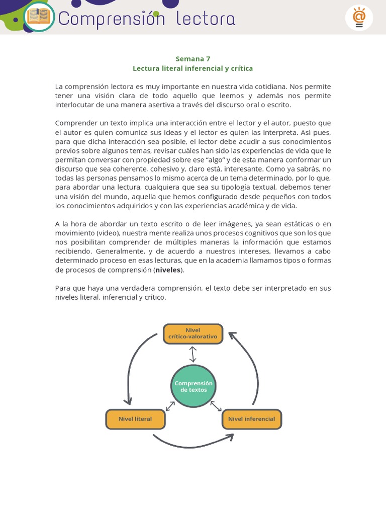 Niveles de Lectura: Literal, Inferencial y Crítico | PDF